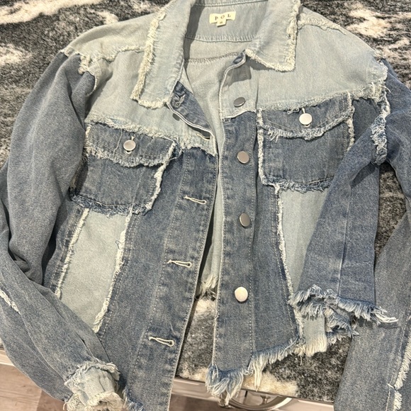 POL | Jackets & Coats | Pol Denim Jacket Frayed Edges | Poshmark